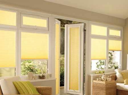 Yellow Pleated blinds 2 – Murphys Blinds